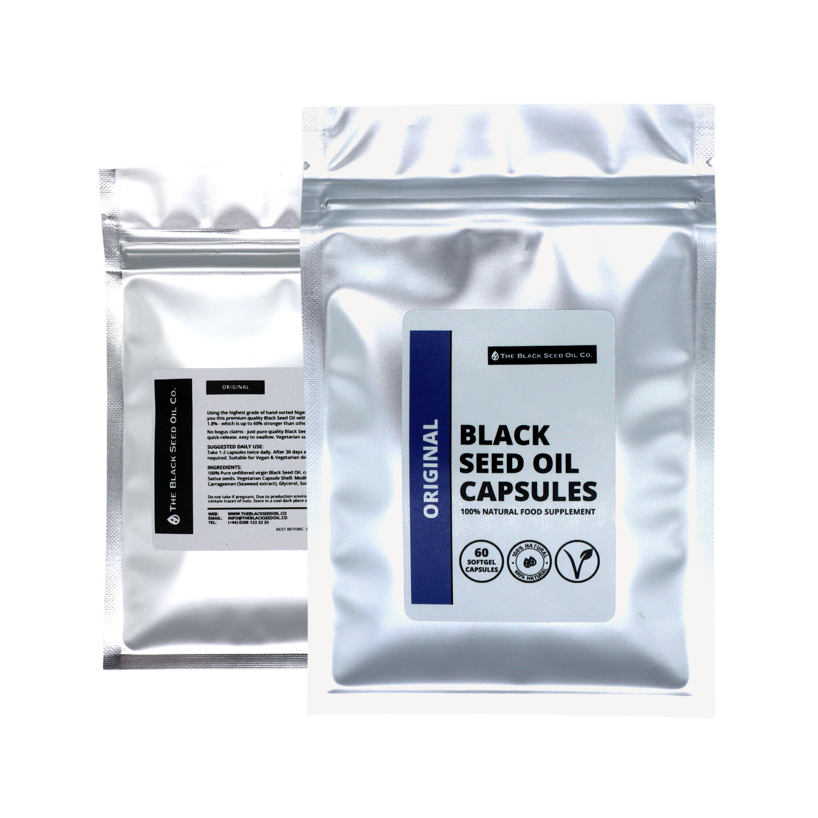 Original Black Seed Oil Capsules (Vegan) - Refill Pack - The Black Seed ...